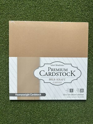 Core' dinations Premium Cardstock 80lb Kraft Canvas Heavyweight 12 x 12 ...