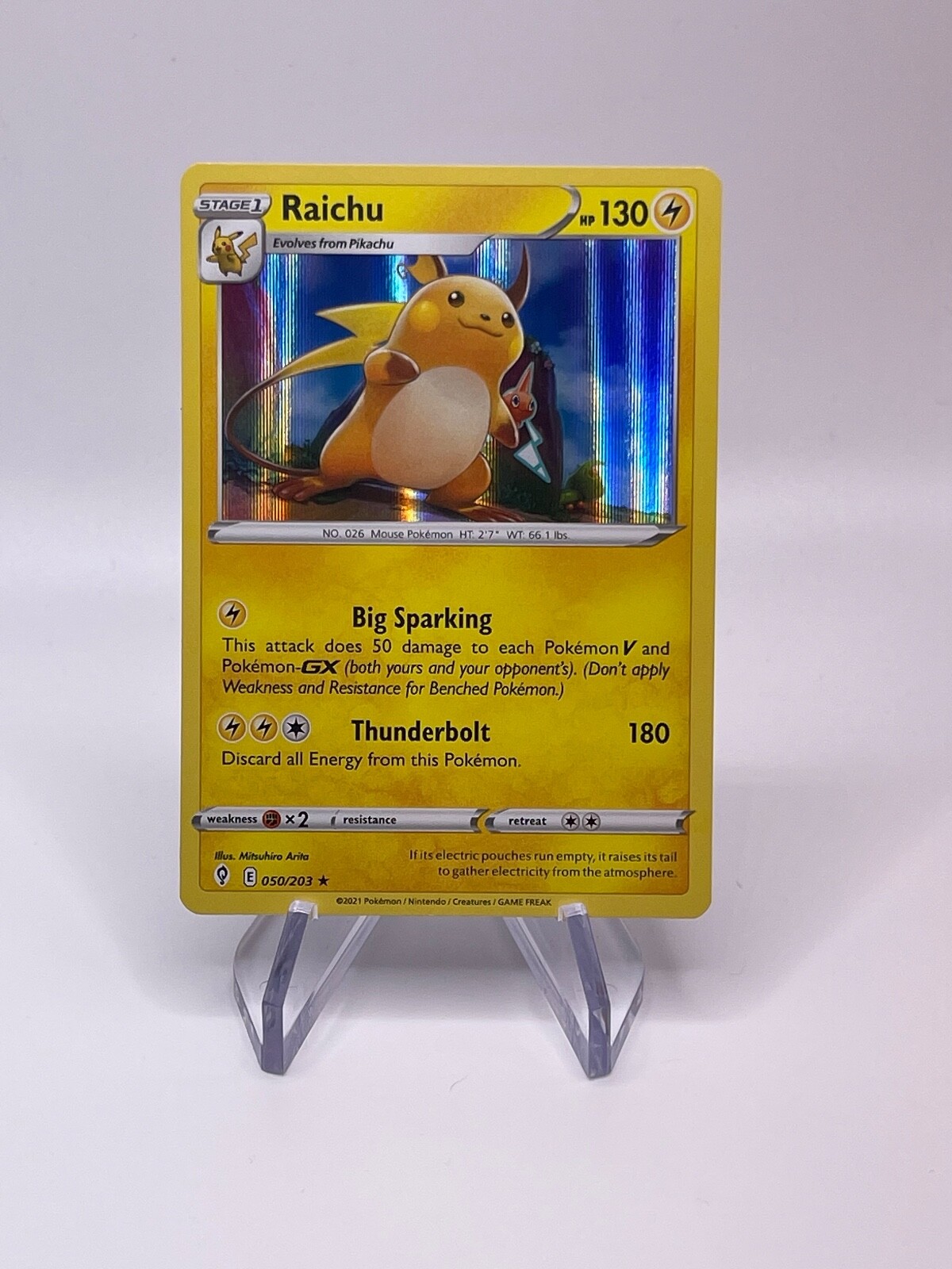 Pokémon TCG Raichu Evolving Skies 050/203 Holo Holo Rare | eBay