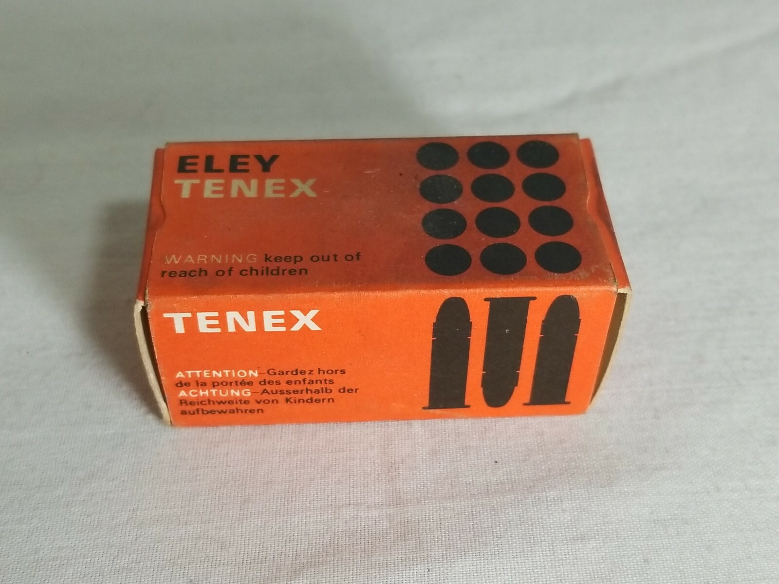Vintage Eley Tenex 22 Long Rifle Empty Cartridge Box Imperial Metal ...