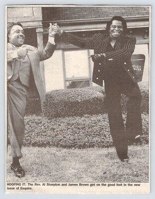 1998 REV. AL SHARPTON & JAMES BROWN 5.5"X7.5" Newspaper Photo Clipping ...