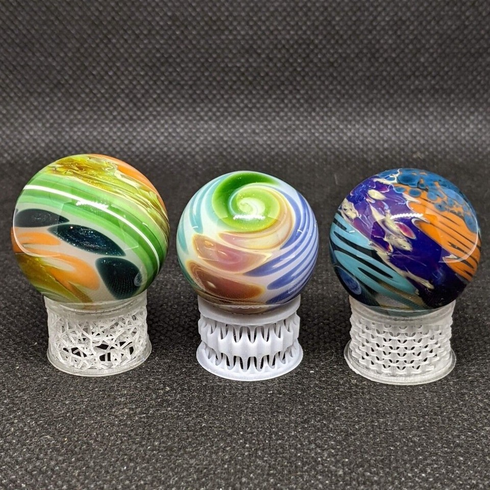 1" Beck Glass Mystery Marbles, Lampwork Marbles, Surprise, Random ...