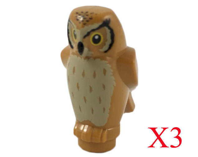 Lego Owl Angular Features with Tan Chest Feathers Animal Minifigure Lot ...