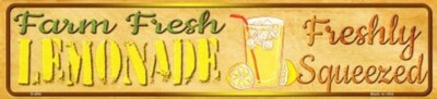 FARM FRESH LEMONADE FRESHLY SQUEEZED METAL NOVELTY STREET SIGN | eBay