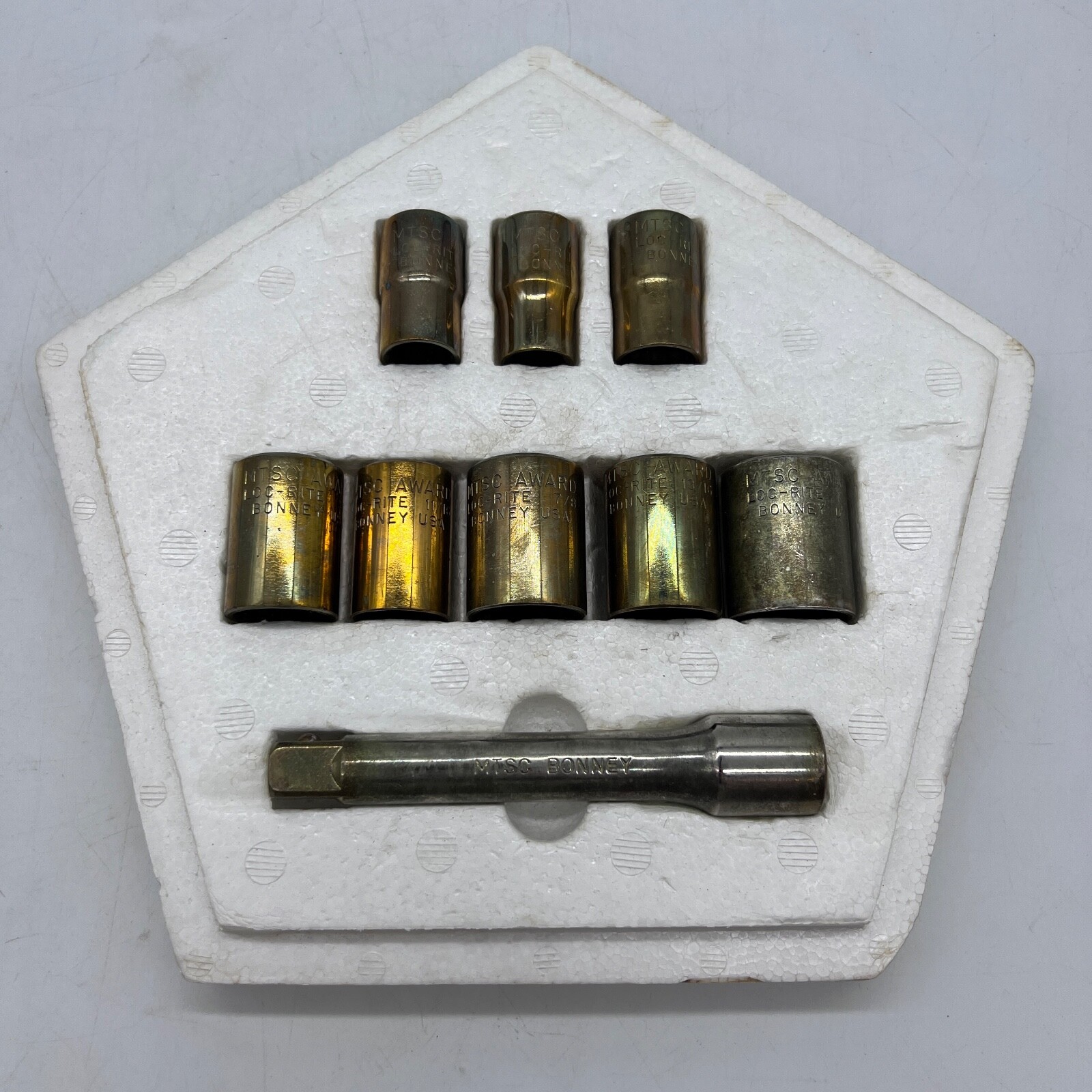 1975 Chrysler Master Technician Award Gold Tool Set Socket Wrench 9-15/ ...