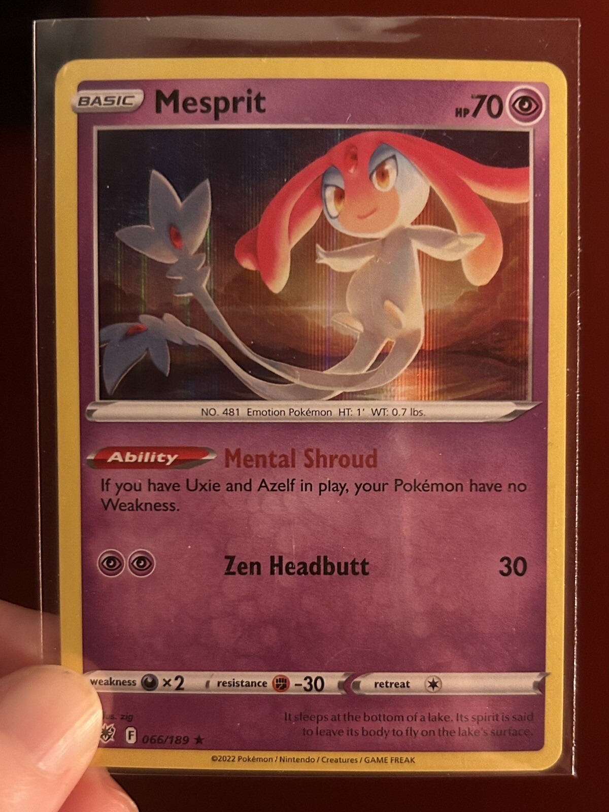 Mesprit 066/189 - Astral Radiance - Holo Rare - Pokemon Card TCG | eBay