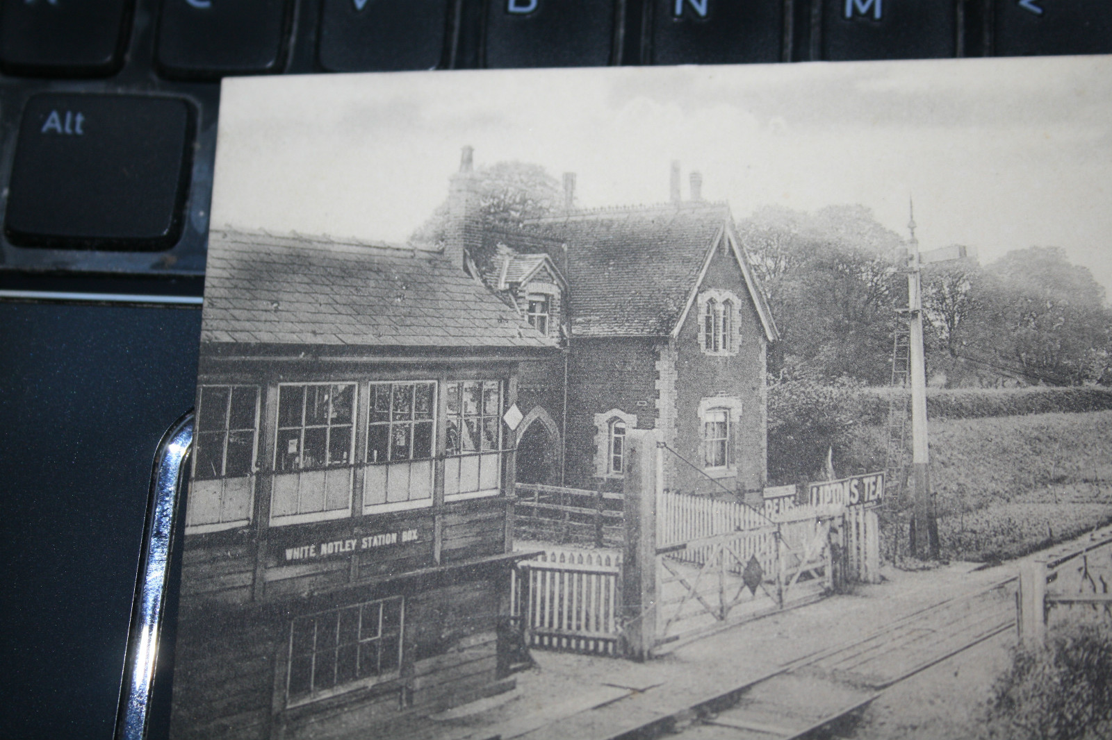 WHITE NOTLEY RAILWAY STATION SPALDING 1713 original postcard unused vg ...