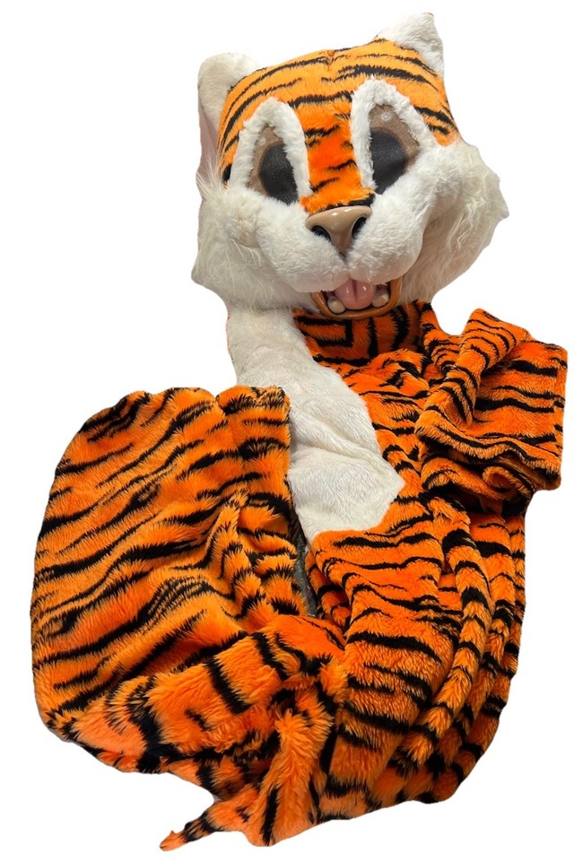 Vintage Tiger Mascot Costume – Full Body Adult Suit with Oversized Head ...