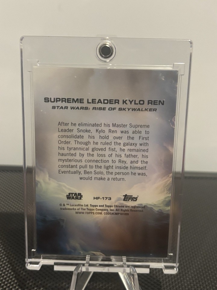 2025 Topps Chrome Star Wars Supreme Leader Kylo Ren Frozen Fractor -5/0 ...