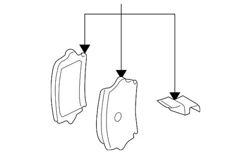 Genuine Volkswagen Disc Brake Pad Set Rear 1K0-698-451-H | eBay