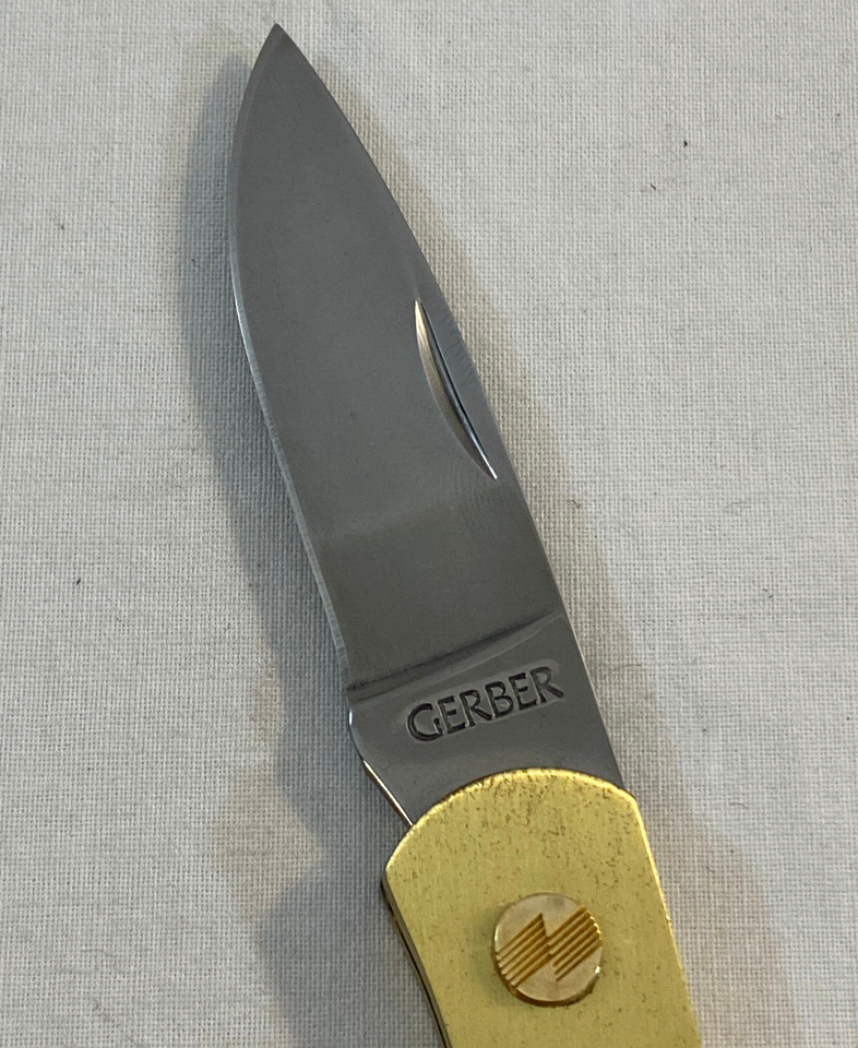 BN Gerber Folding Sportsman Single Blade Knife Wood Grain Insert Vepco ...