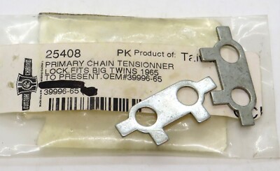 25408 Custom Chrome Primary Chain Adjuster Lock Tabs (set of 2) for ...