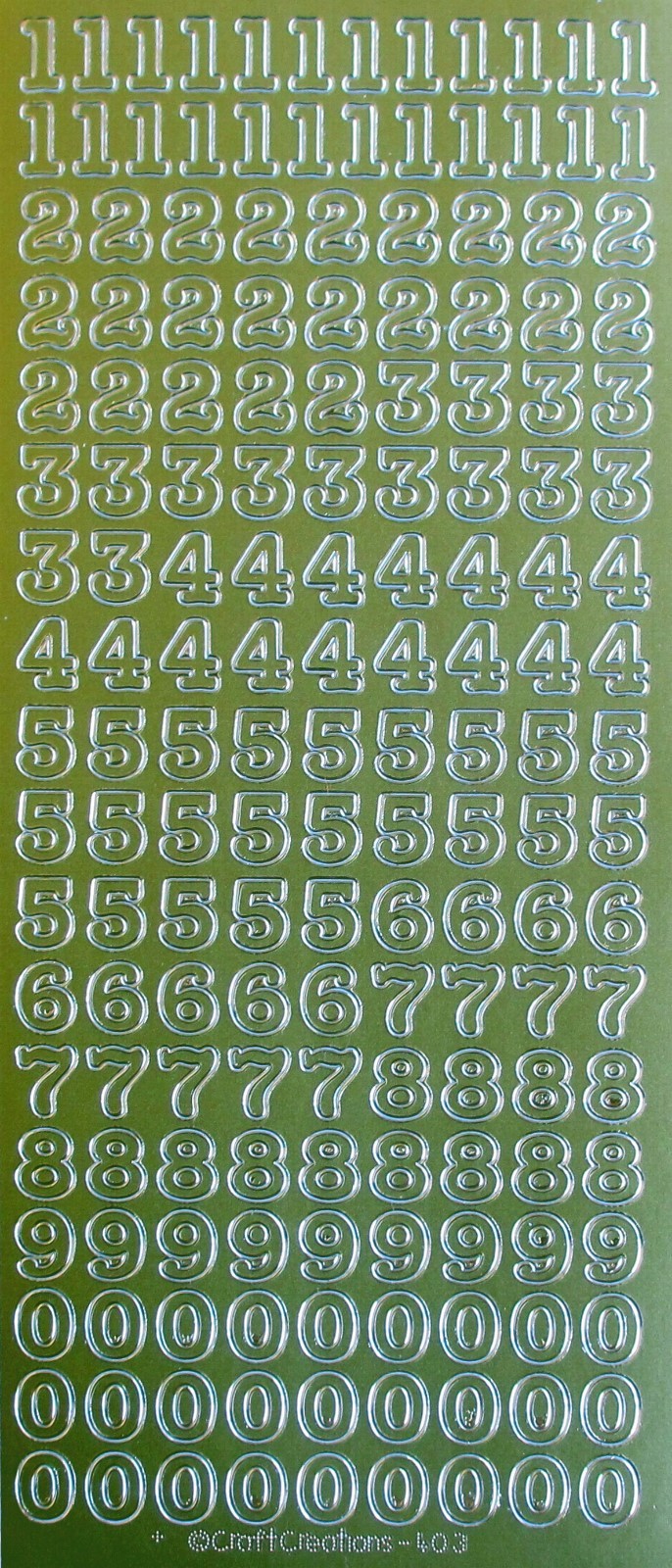 10mm (1cm) NUMBERS Type 2 PEEL OFF STICKERS 0 - 9 Number Cardmaking | eBay