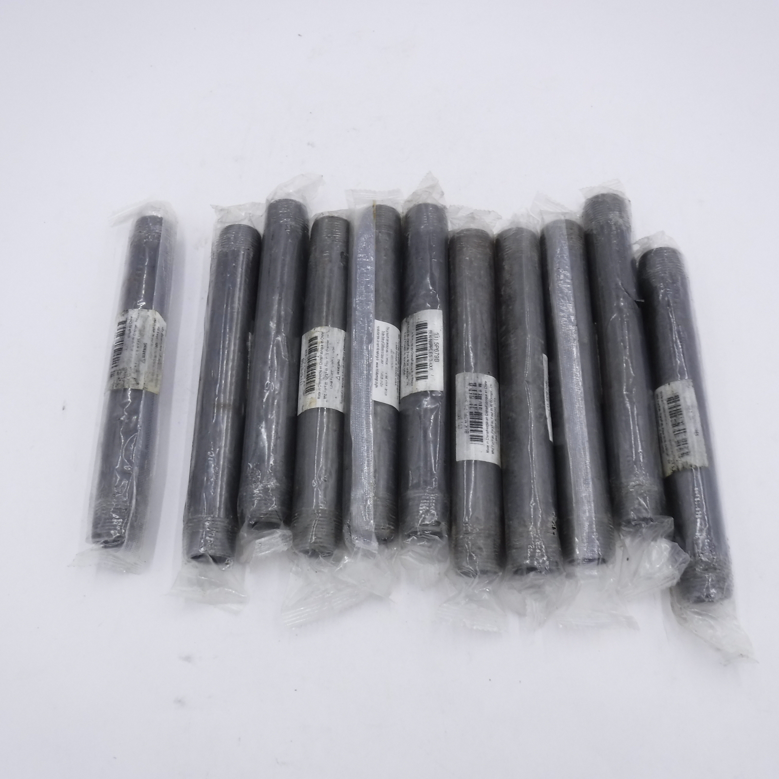 Pack Of 11 3/4"x8" Black Steel Pipe Nipple SCH 40 Threaded | eBay