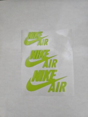 THREE DIFF SIZES NIKE AIR Logo Iron On Decal / FREE SHIPPING in the US ...