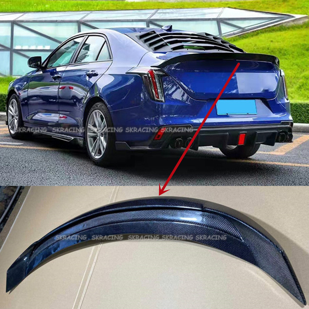 FOR 2020-2022 CADILLAC CT5 V STYLE HIGHKICK DUCKBILL CARBON FIBER TRUNK ...