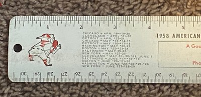 1958 Kansas City Athletics Metal Ruler Schedule | eBay