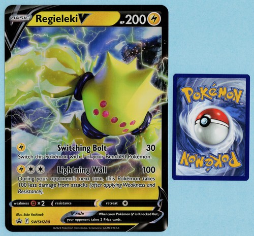 Regieleki V SWSH280 Black Star Promo JUMBO Pokemon Card Oversized | eBay