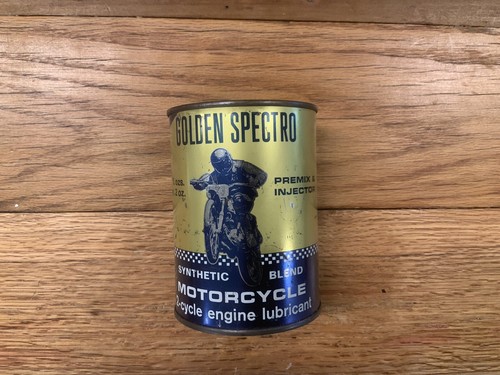 Vintage GOLDEN SPECTRO Synthetic Blend Motorcycle 2 Cycle Engine Lub ...