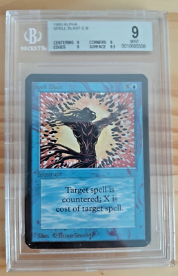 = Spell Blast (Alpha) = BGS 9 Q+ [9|9|9|9.5] MINT MTG Magic the ...
