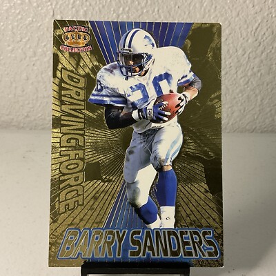 1996 Pacific Pure NFL Gridiron Driving Force Barry Sanders #DF3 HOF 3x5 ...