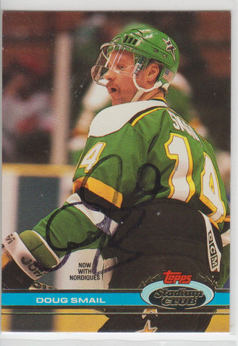 Autographed 91/92 Stadium Club Doug Smail - Nordiques | eBay