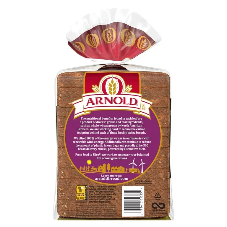 2 loaves Arnold Whole Grains Healthy Multi Grain Bread Loaf 24oz each ...