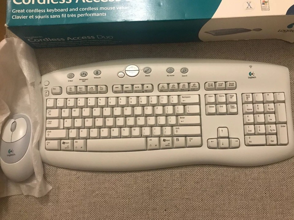 Logitech Cordless Access Duo Mouse Keyboard EXCELLENT! | eBay