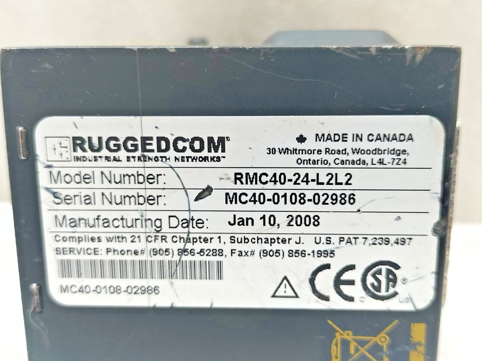 RUGGEDCOM RMC40-24-L2L2 INDUSTRIAL ETHERNET SWITCH | eBay