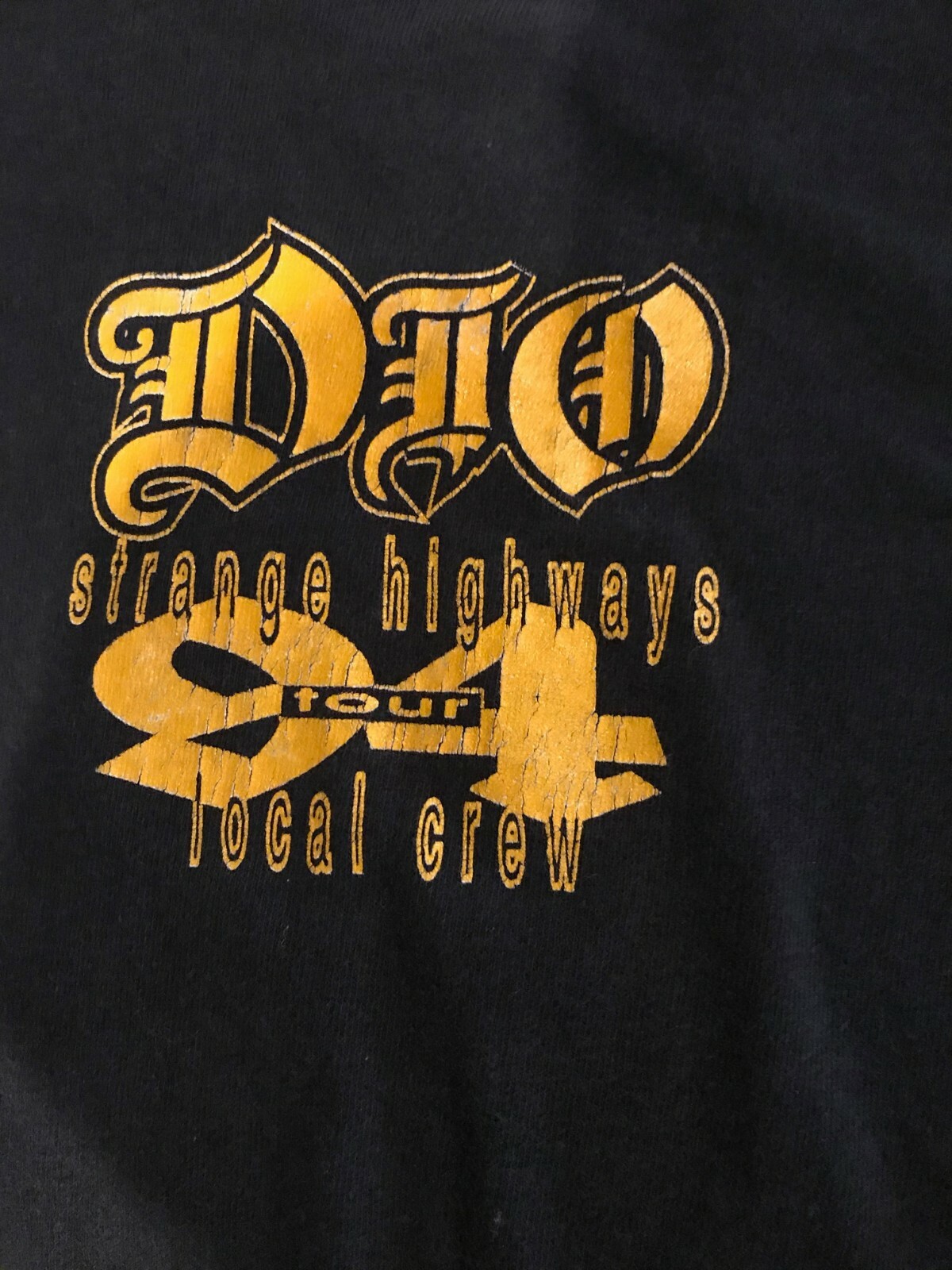 Rare 1994 Dio Strange Highways Road Crew Tour Shirt S… - Gem