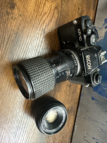 Vintage Ricoh KR-10 Camera + 35-105mm RMC Tokina Lens + Ricoh 50mm Lens ...