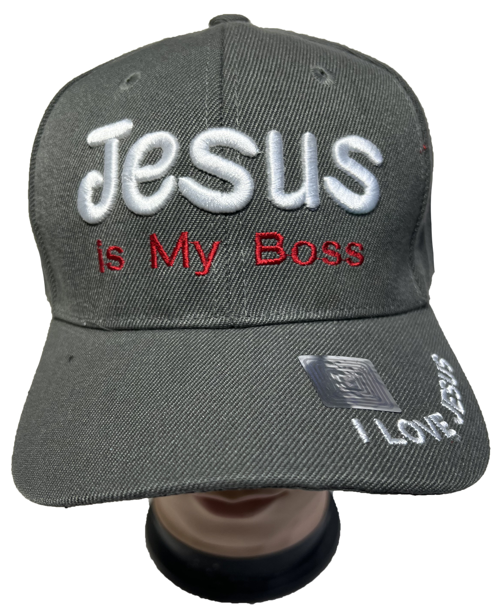 JESUS IS MY BOSS Religion Embroidered Adjustable Baseball Cap Hats LOT ...