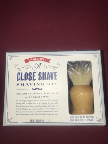 Traders Joes Close Shave Kit Shave Soap Shave Balm Shave Brush Box New ...