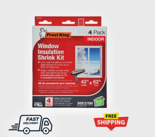 NEW 4-PACK Interior Indoor Window Insulation Kit for Four Windows Easy ...