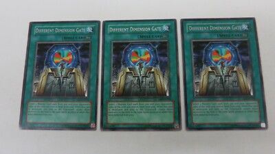 3x DIFFERENT DIMENSION GATE DR1-EN206 UNLIMITED EDITION RARE YUGIOH NM ...