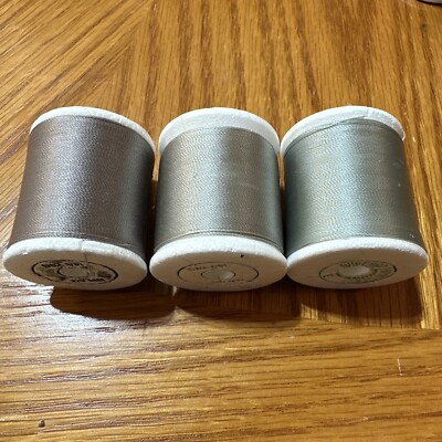 3 Spools Gudebrod Rod Building Thread 521 B 10111 100 Yds/spl Gun Metal ...