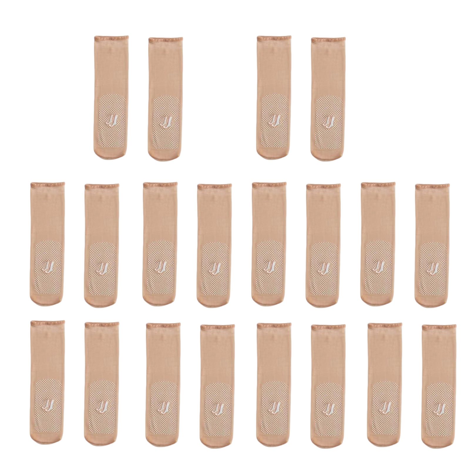 10 Pairs Lady Socks Transparent Cool Non-slip Bottom Thin Socks Skin ...