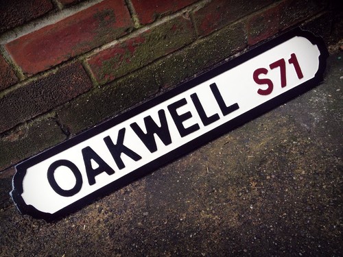 Barnsley Oakwell Football Ground Vintage Street Sign Wood Road Sign | eBay