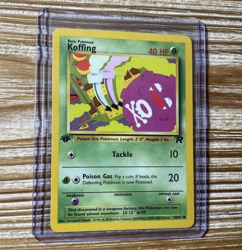 Koffing 1st Edition Pokemon Card Team Rocket 58/82 LP-NM | eBay