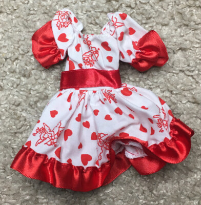 Vintage 90s Barbie Valentine Dress Hearts Cupid Red White Pink Tag ...