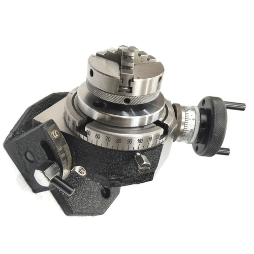 100MM/4" TILTING ROTARY TABLE + 65MM 3 JAW MINI LATHE CHUCK MILLING ...