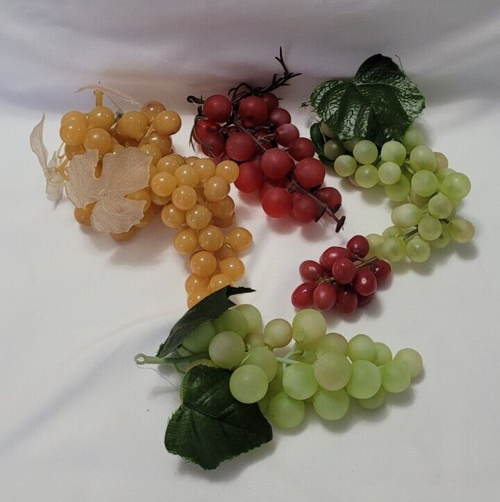 Vintage Bunches of Assorted Plastic Grapes | eBay