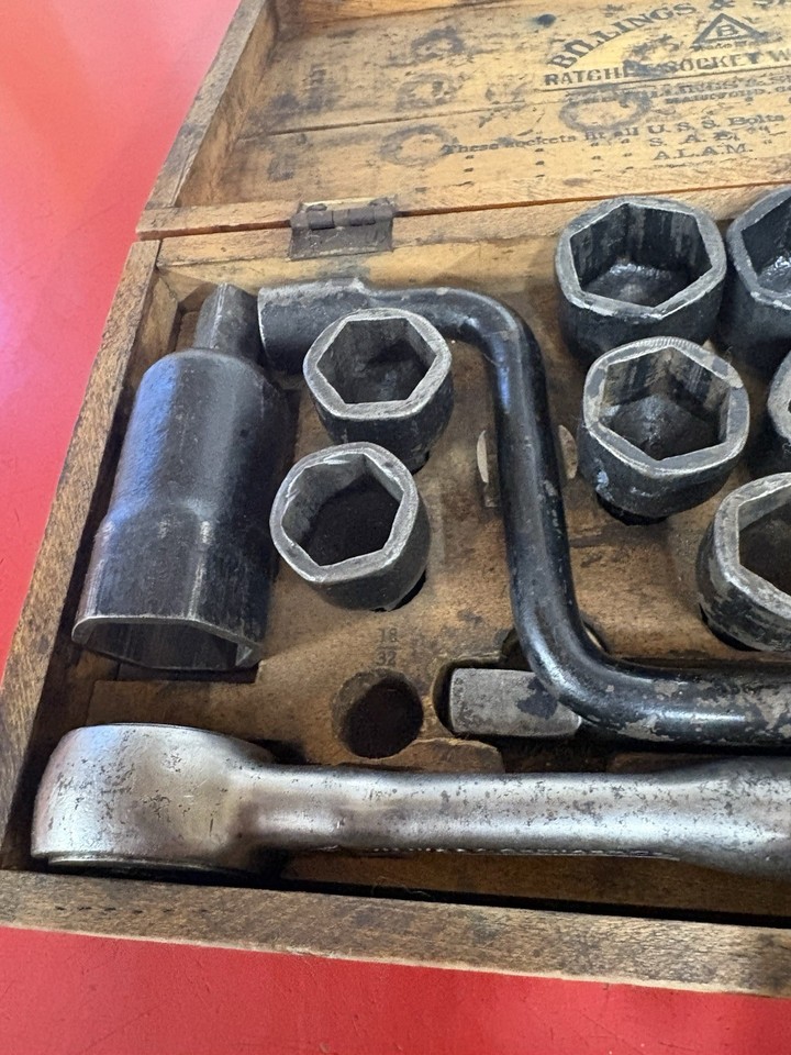 Vintage Billings & Spencer Ratchet Socket Wrench Set Tools Hartford Ct ...