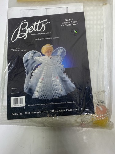 BETTS Plastic Canvas Betty Schiller NEEDLEPOINT KIT CELESTIAL ANGEL ...