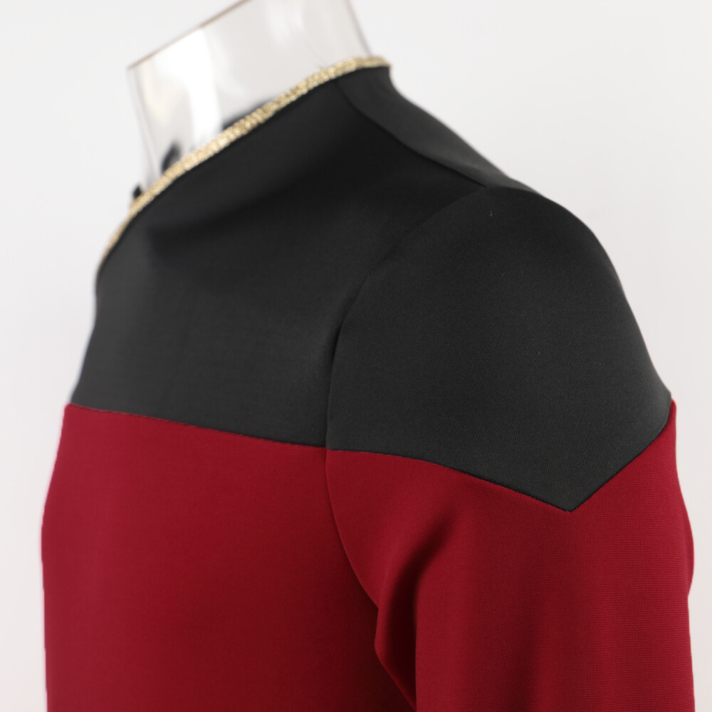 The Next Generation Captain Picard Red Uniform Top Jacket Voyager DS9 ...