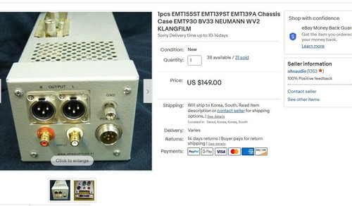 1pcs EMT155ST EMT139ST EMT139A Chassis Case EMT930 BV33 NEUMANN WV2 ...