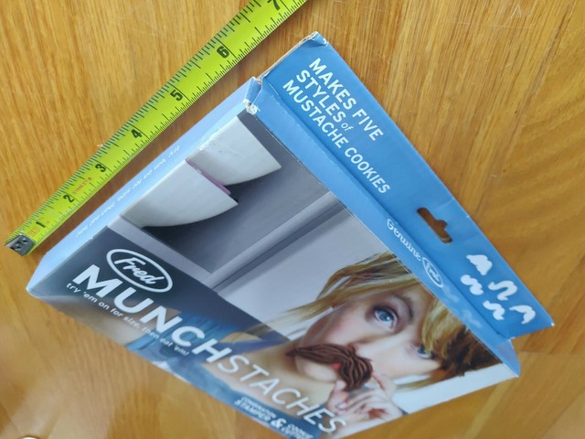 Munchstaches 5 Mustache Styles Cookie Cutters Stamper Munchstache Fred & Friends for sale online ...