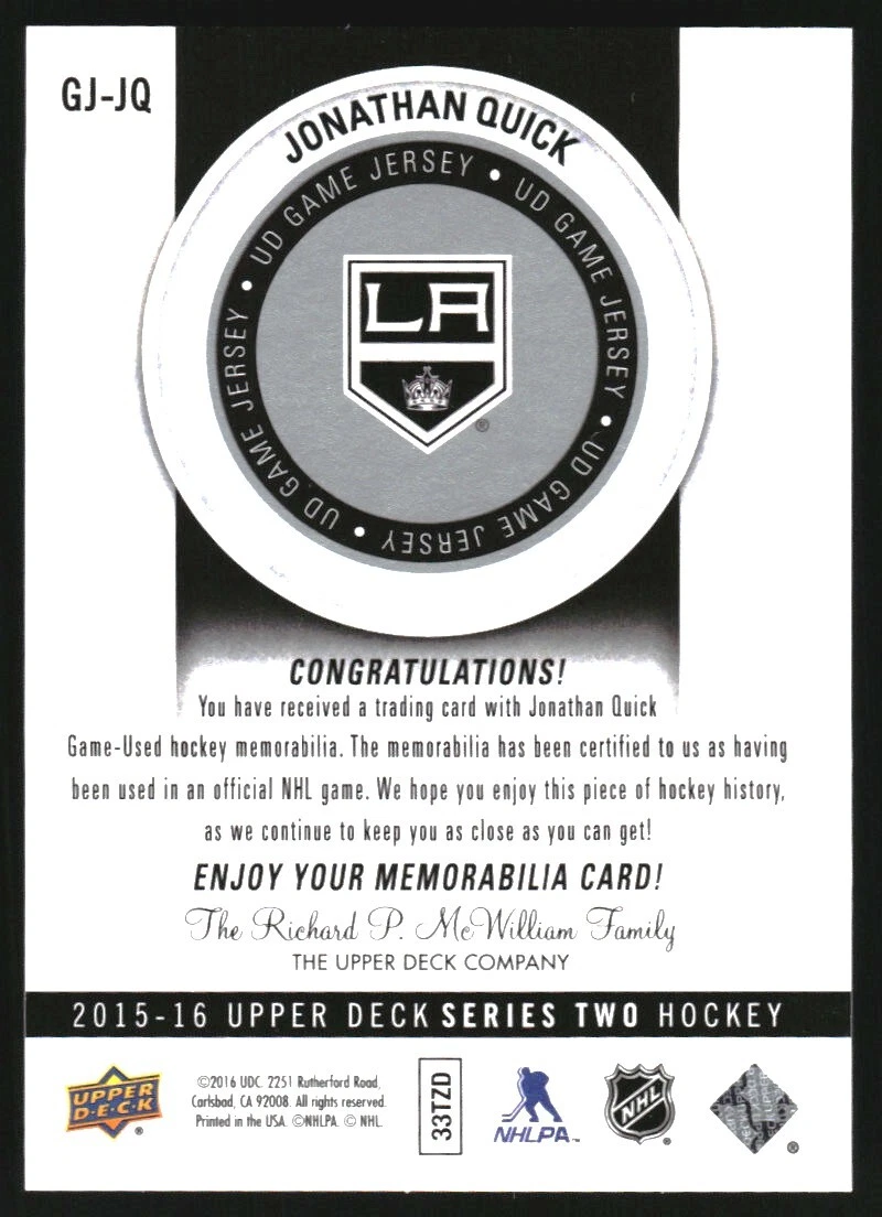 Jonathan Quick Family