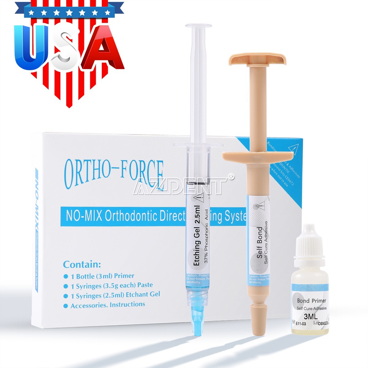 Dental Orthodontic Adhesive No-Mix Direct Bonding Kit For Brackets ...