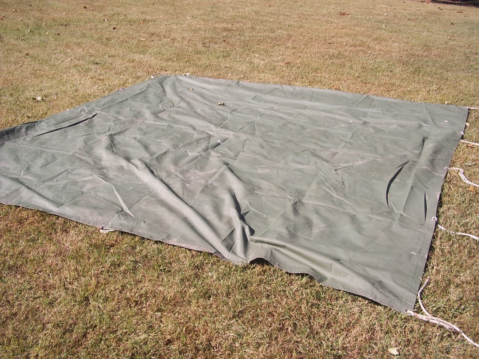 MILITARY SURPLUS AMMO TARP 12 x12 HAY EQUIPMENT COVER TENT FLOOR TRUCK ...