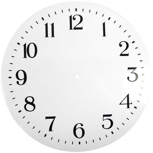 NEW White Replacement Clock Dial 12 inches 298mm Arabic Figures Clocks ...